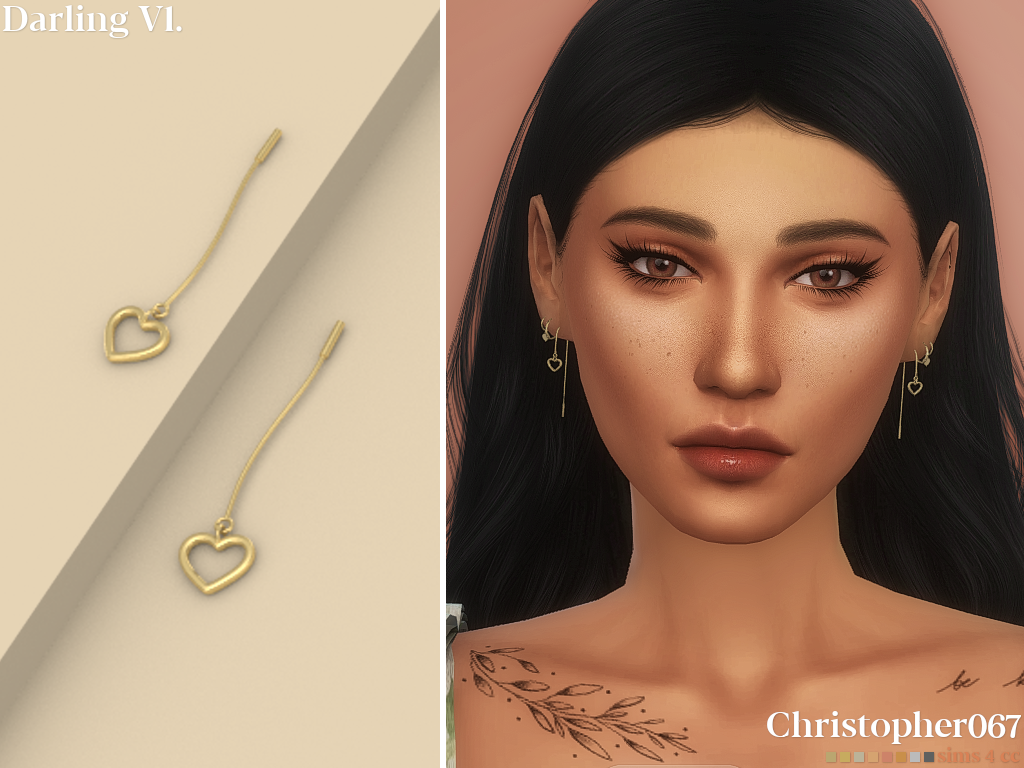 Darling Earrings - Version 1 - The Sims 4 Create a Sim - CurseForge