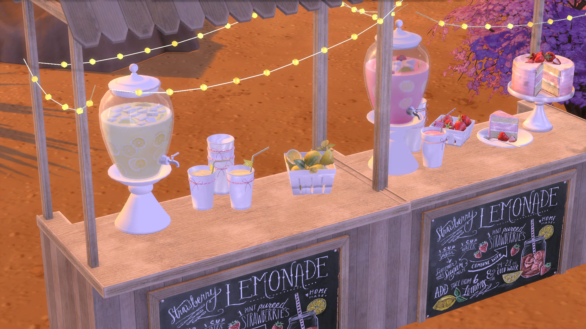 Strawberry lemonade stand - Gallery - The Sims 4 Build / Buy - CurseForge