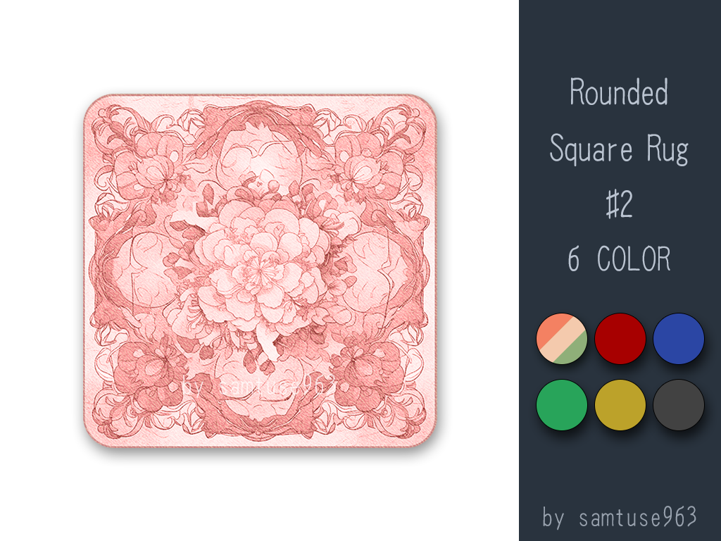 Rounded Square Dance Rug #2 Samtuse963 - The Sims 4 Build / Buy ...