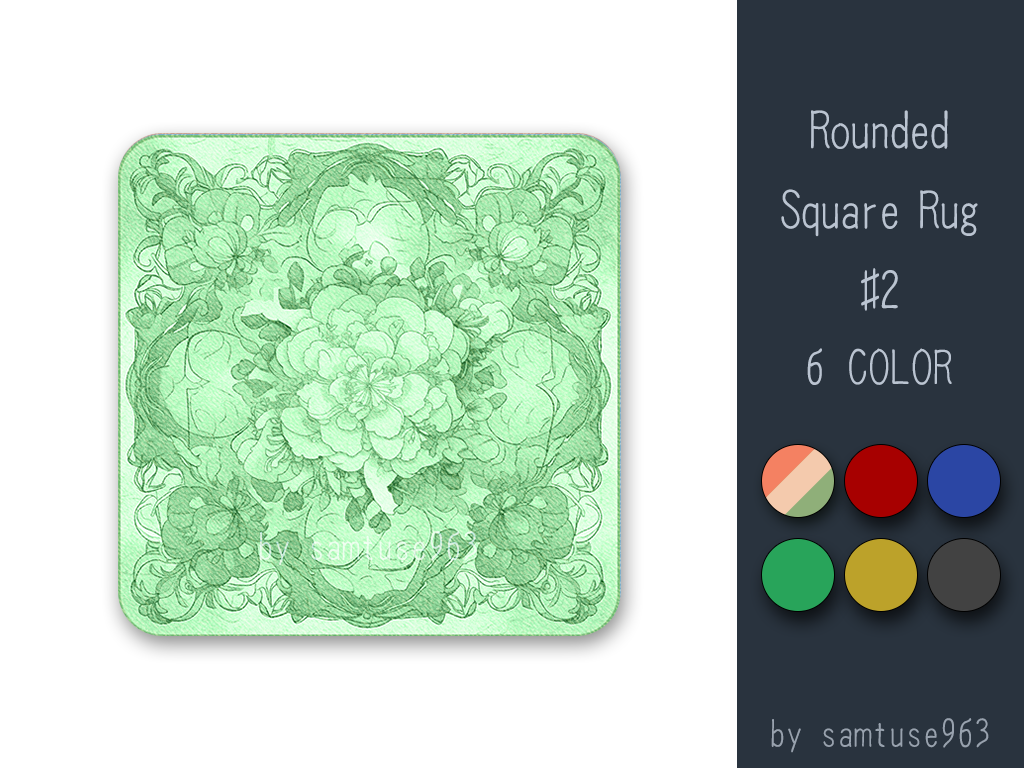 Rounded Square Dance Rug #2 Samtuse963 - The Sims 4 Build / Buy ...