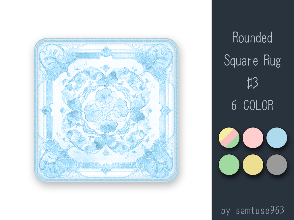 Rounded Square Dance Rug #3 Samtuse963 - The Sims 4 Build / Buy ...
