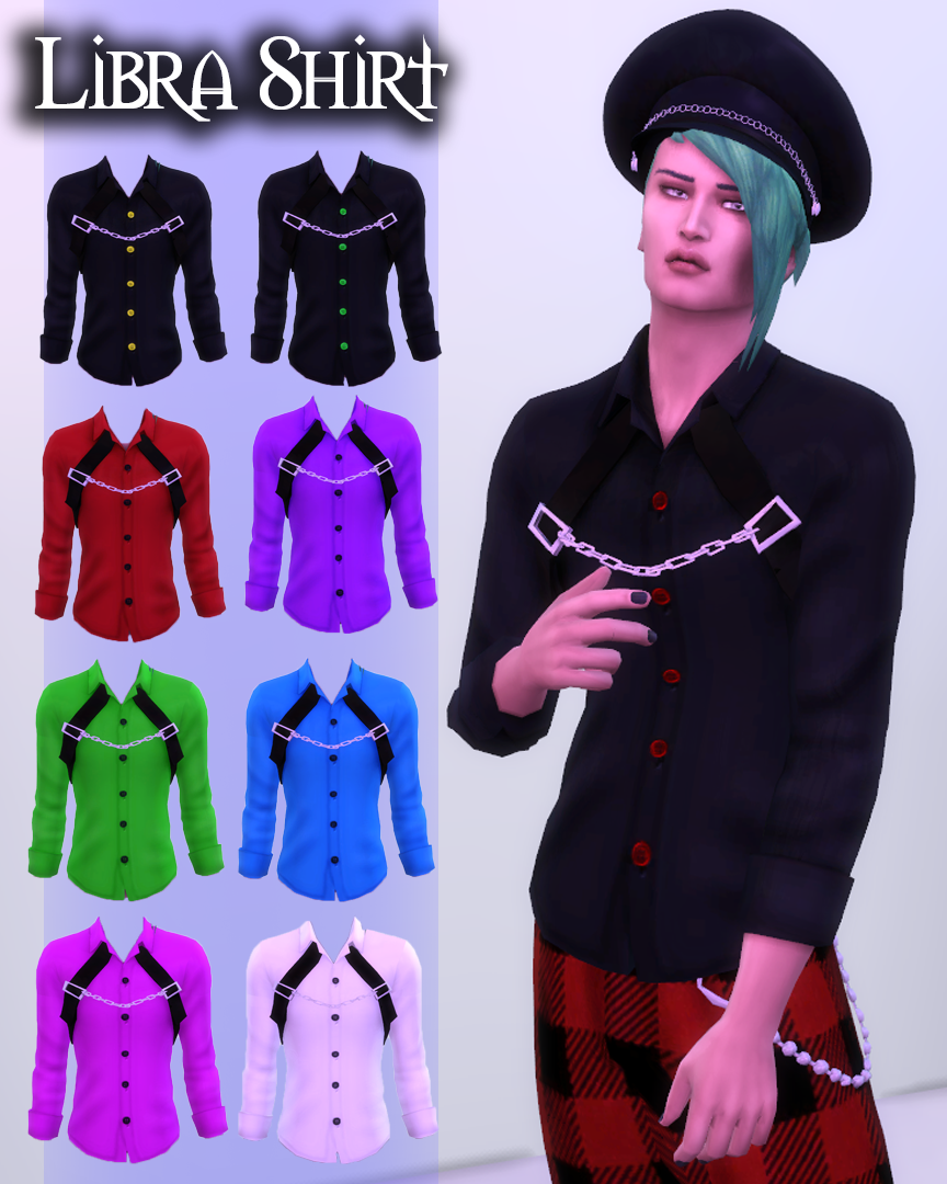 Libra Shirt (Distorted Dusk Collection) - The Sims 4 Create a Sim ...