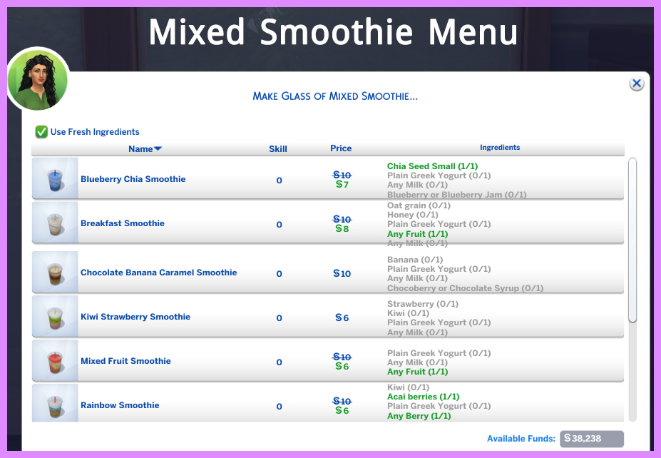 Functional Smoothie Blender - The Sims 4 Mods - CurseForge