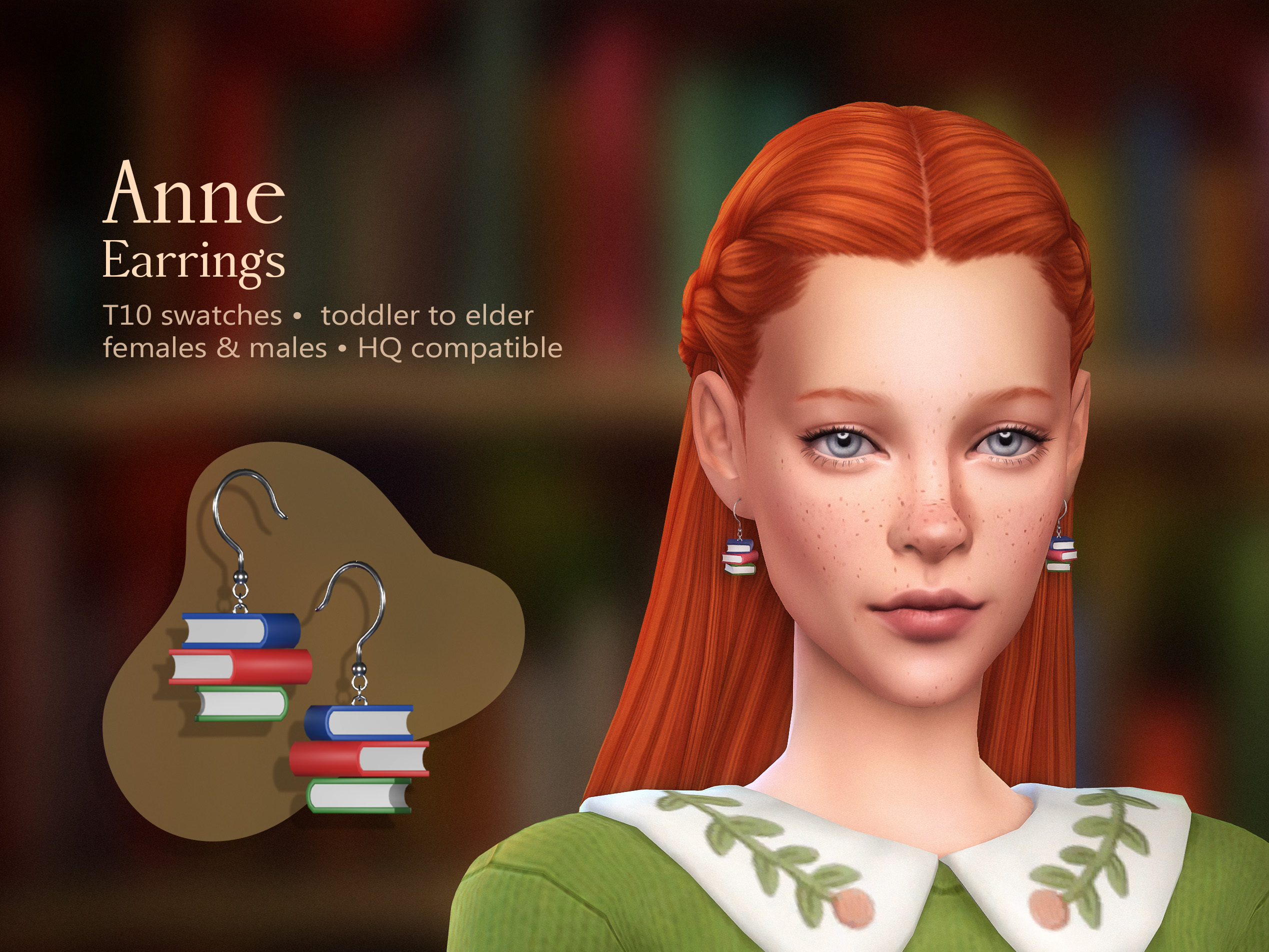 Anne Earrings - The Sims 4 Create a Sim - CurseForge
