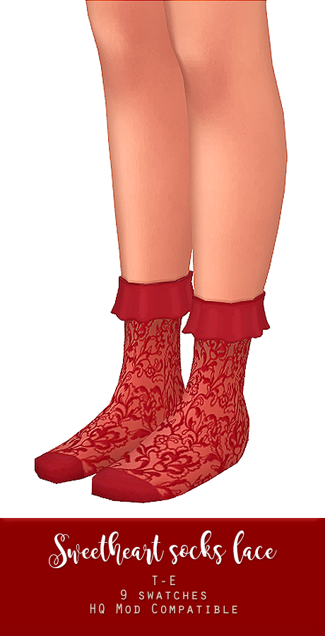 Sweetheart Socks (Lace) - The Sims 4 Create a Sim - CurseForge