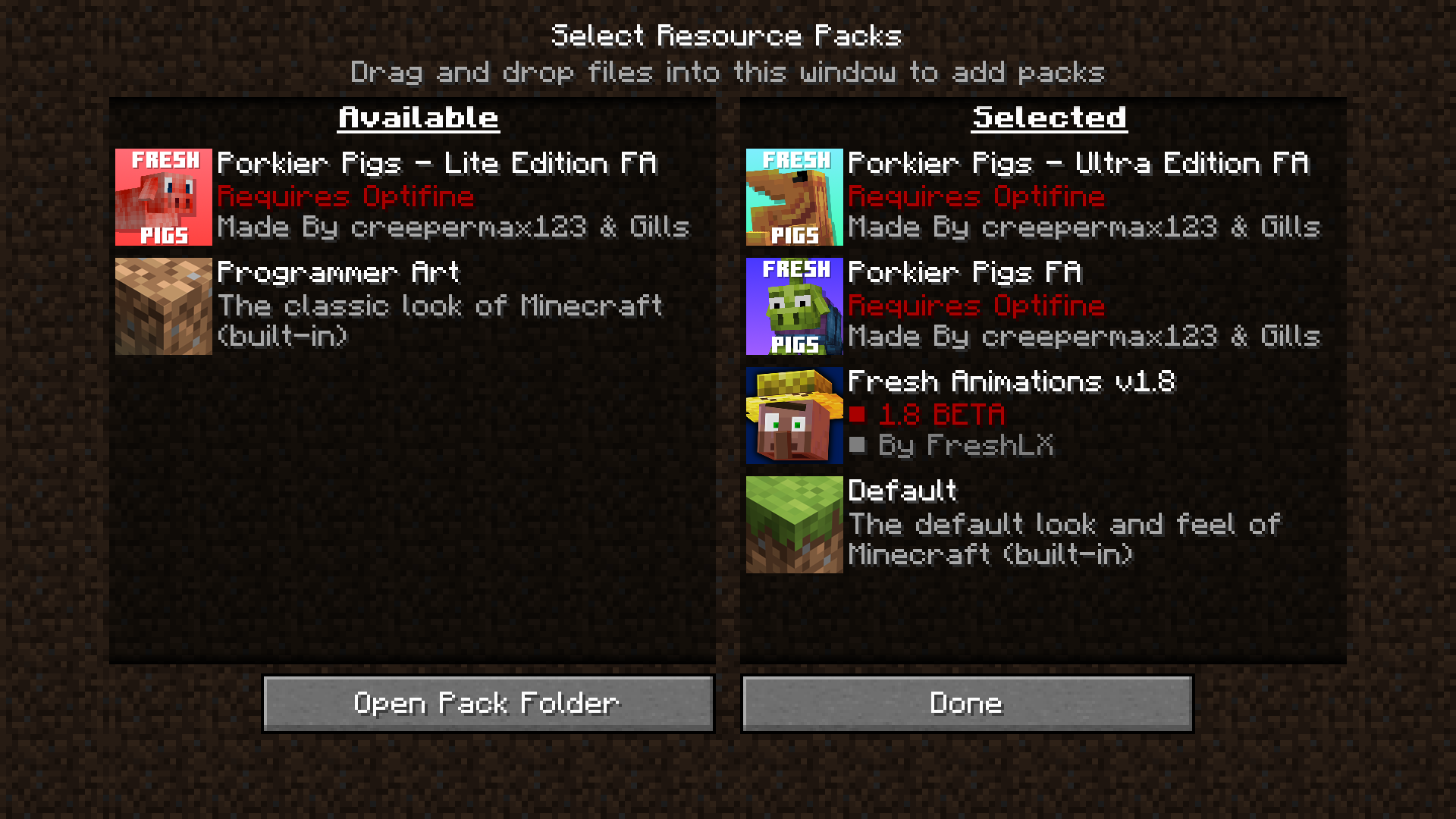 Porkier Pigs x Fresh Animations - Minecraft Resource Packs - CurseForge