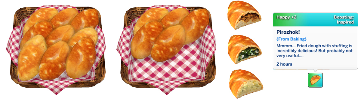 Install Baked and fried Pirozhki - The Sims 4 Mods - CurseForge