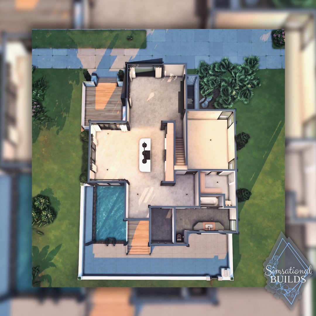 Modern Small Home SHELL by Simsational Builds - The Sims 4 Rooms / Lots ...