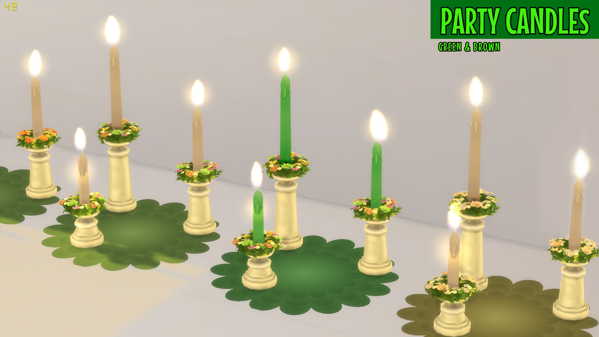 Party Candles 3 - Green & Brown - The Sims 4 Build / Buy - CurseForge