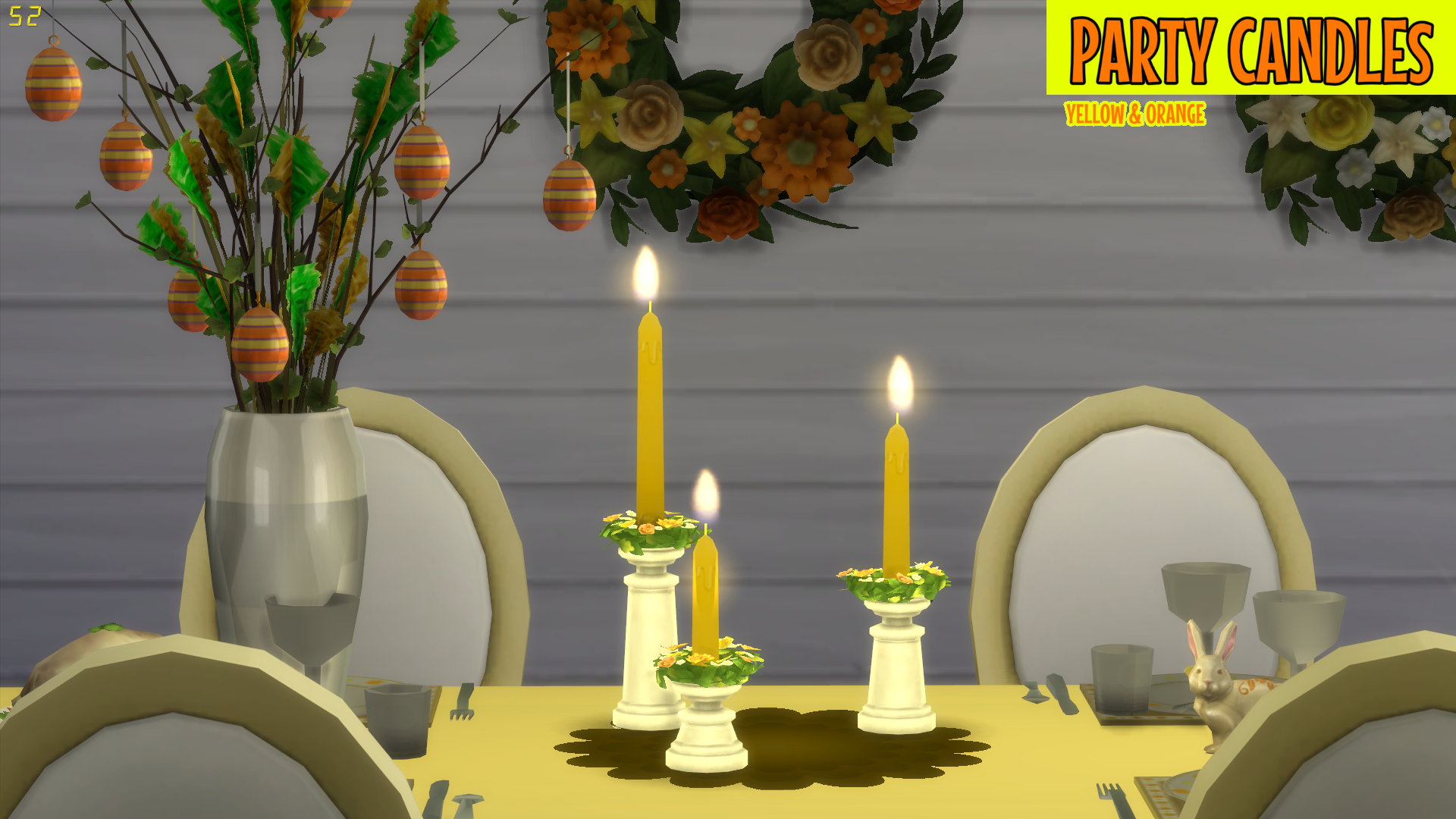 Party Candles 5 - EASTER Yellow Orange - Gallery - The Sims 4 Build ...