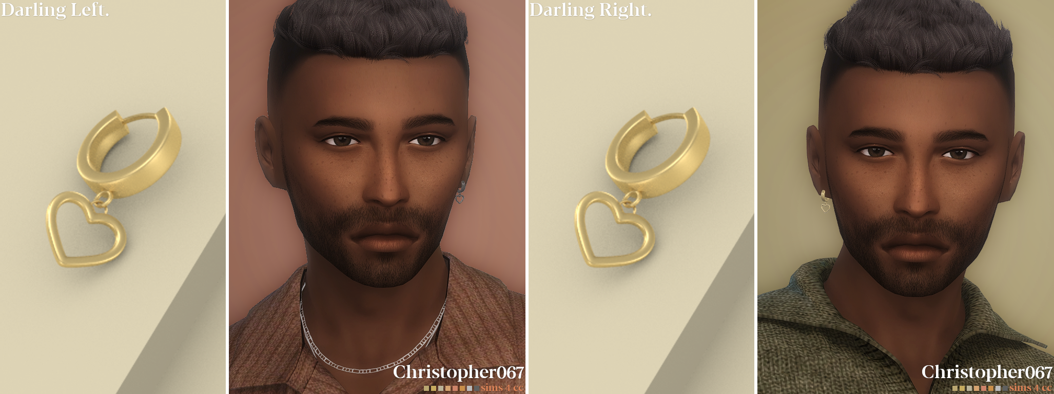 Darling Earrings - Male - Screenshots - The Sims 4 Create a Sim ...