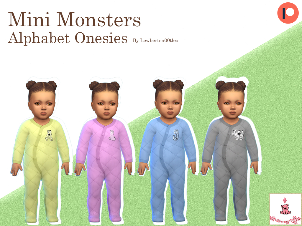 Infant Alphabet Onesies - The Sims 4 Create a Sim - CurseForge