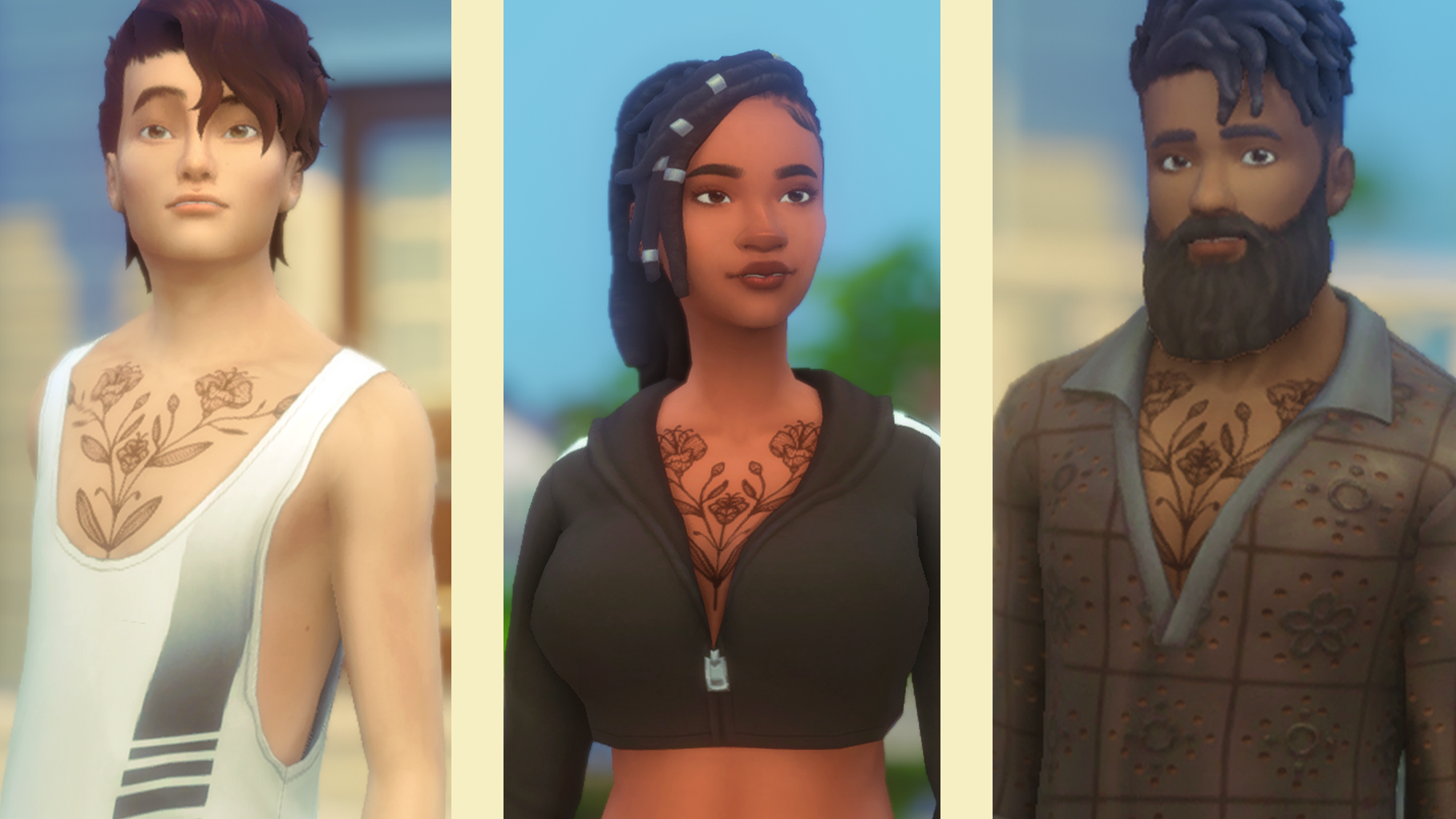 floral chest tattoo - boocrest - The Sims 4 Create a Sim - CurseForge