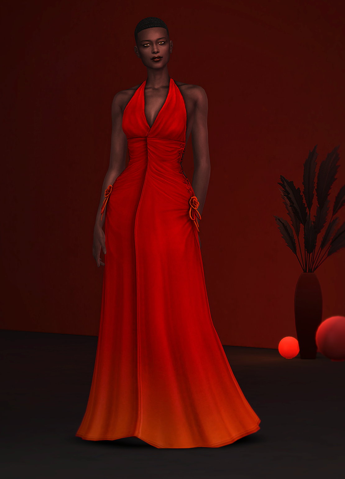 RED Collection - Aarnes Gown - The Sims 4 Create a Sim - CurseForge