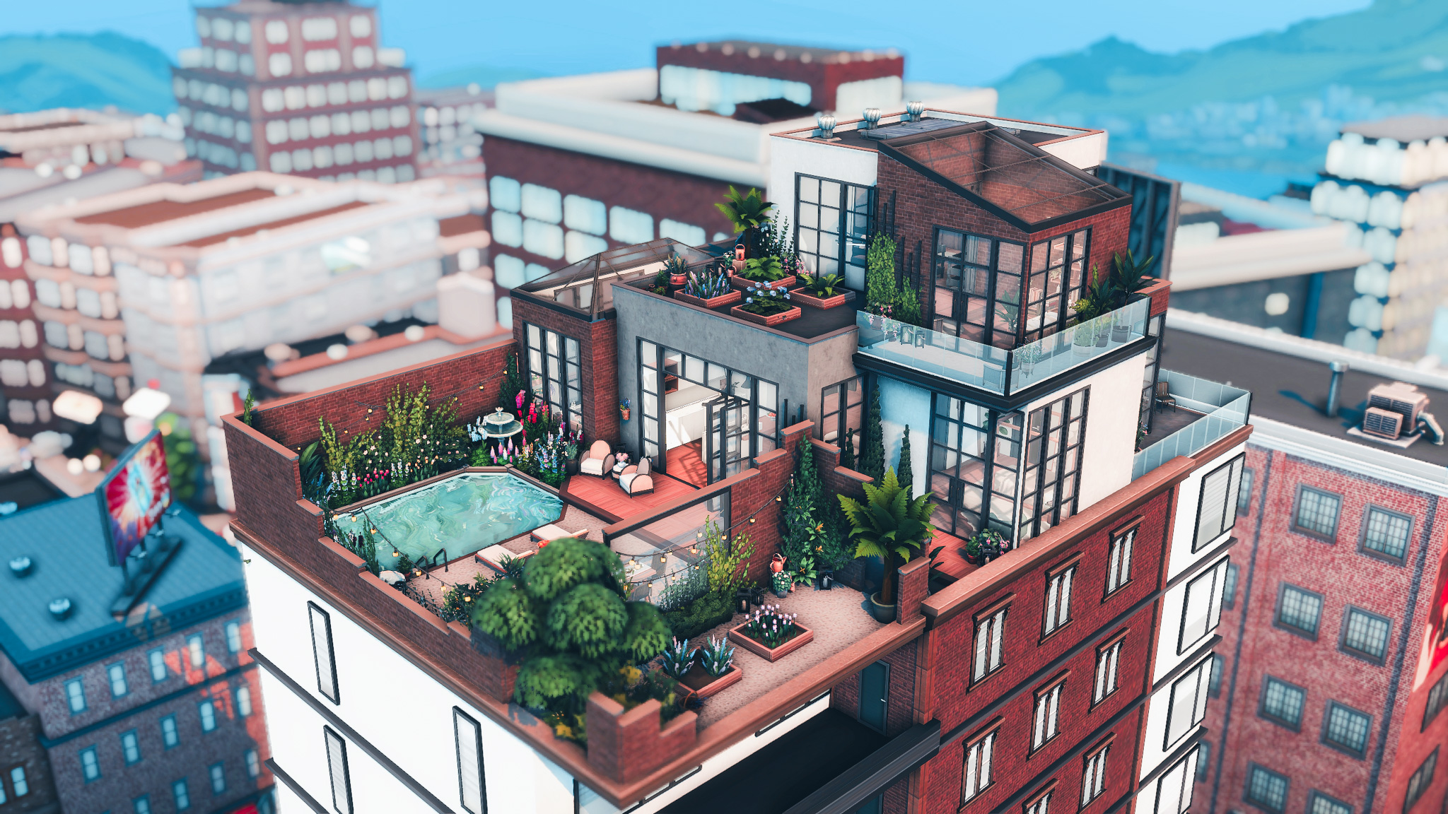 Rooftop Oasis 🌴 - The Sims 4 Rooms / Lots - CurseForge
