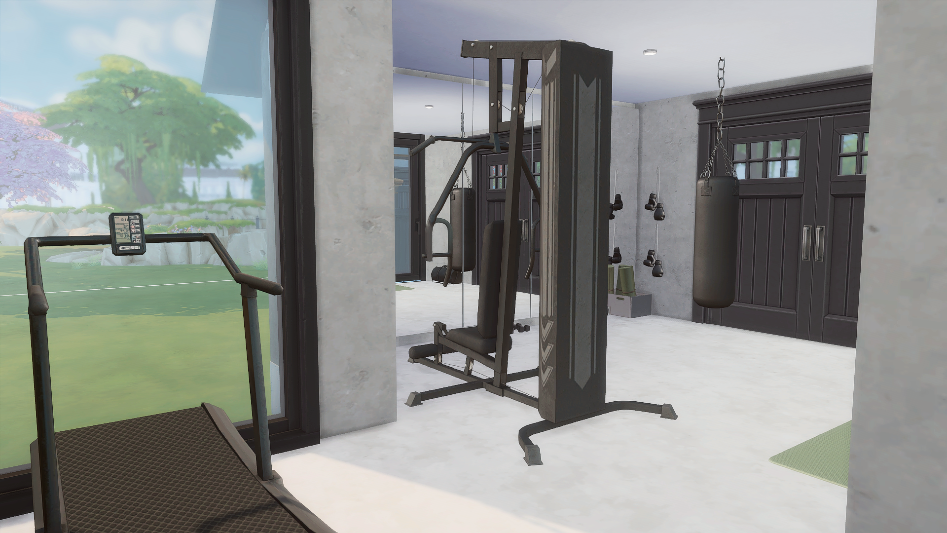 Sims 4 Room Home Gym Garden Gyms Garden Office Rooms By The Cedar