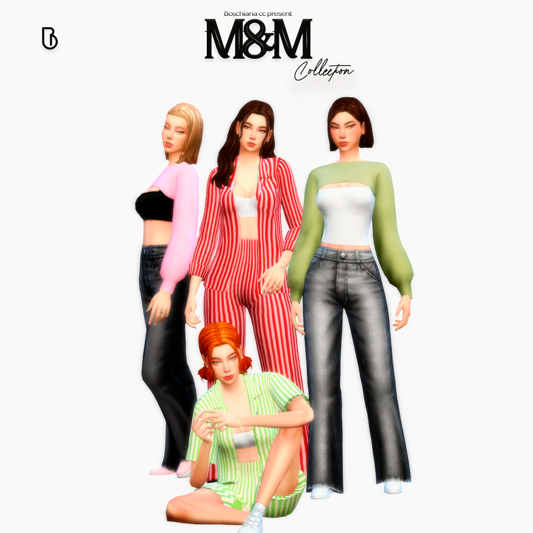 Molly Top - Version 2 - Woman Neck Cropped Sweater - The Sims 4 Create ...
