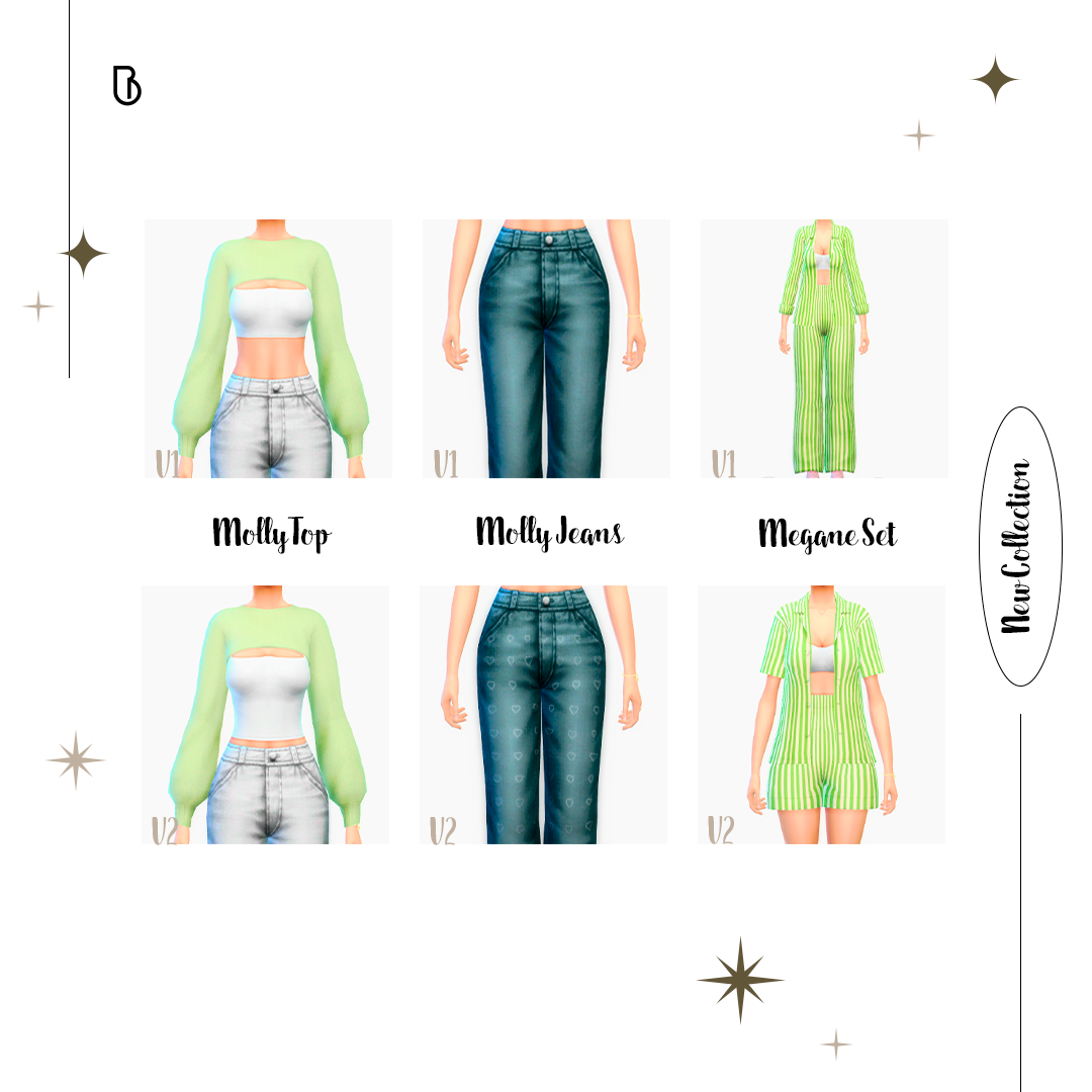 Molly Top - Version 1 - Woman Neck Cropped Sweater - The Sims 4 Create ...