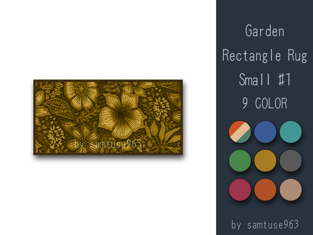 Garden Pattern Rectangle Dance Rug Small #1 Samtuse963 - The Sims 4 Build / Buy - CurseForge