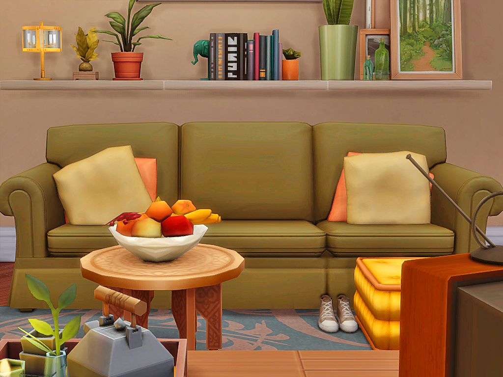 Retro living room *NO CC* - The Sims 4 Rooms / Lots - CurseForge