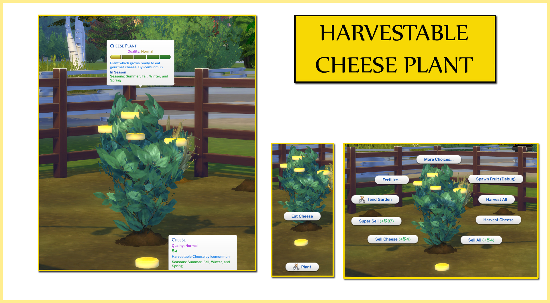Harvestable Cheese - The Sims 4 Mods - CurseForge