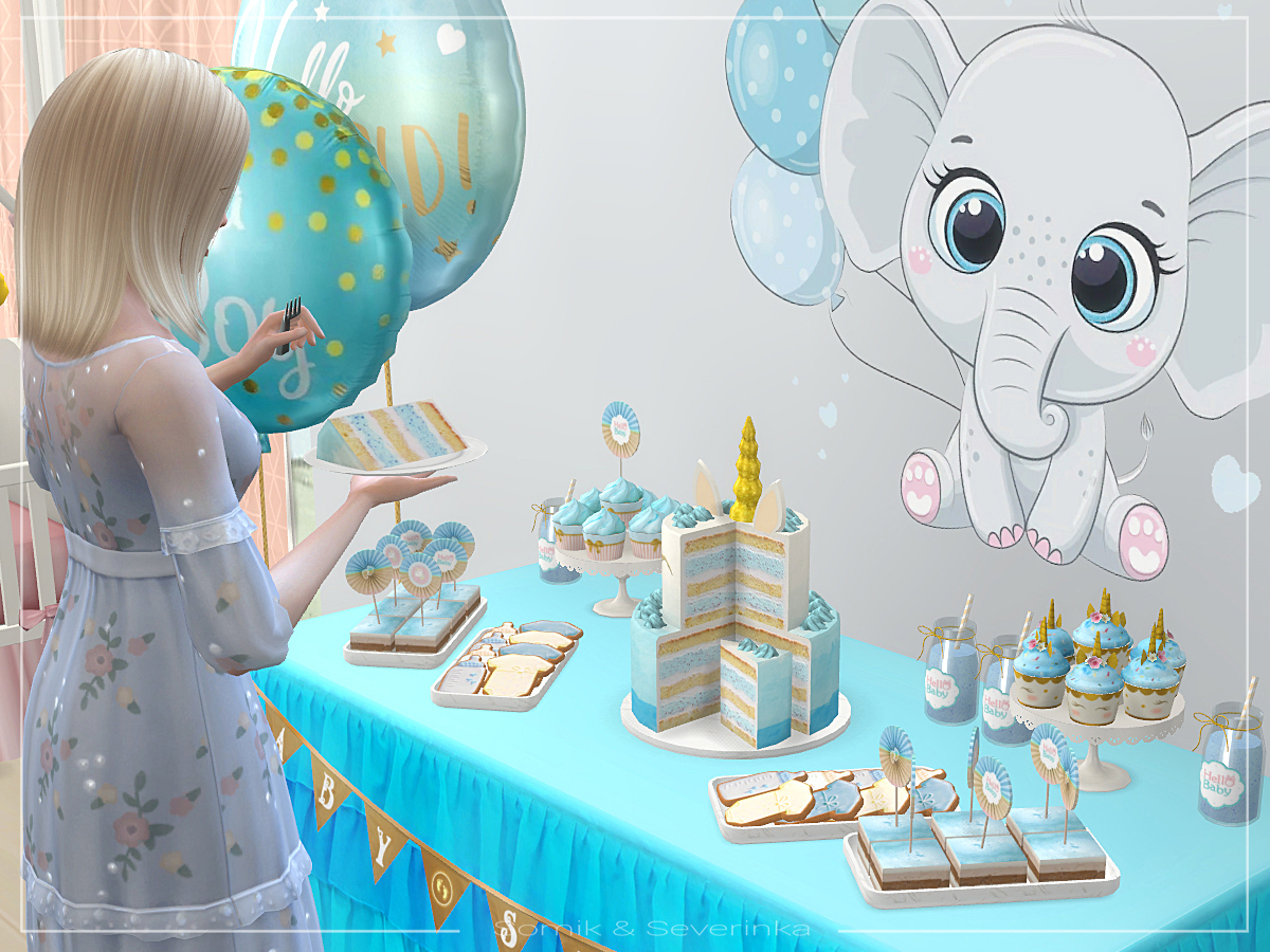 Banquet table for Baby Shower - The Sims 4 Mods - CurseForge