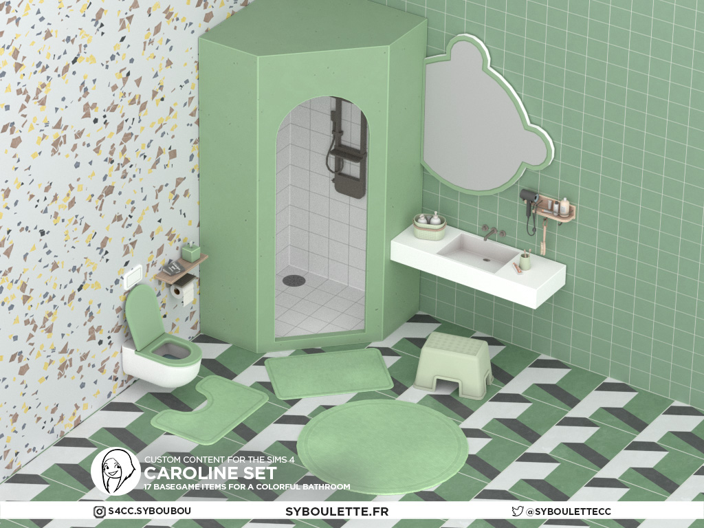 Caroline bathroom set (2022) - The Sims 4 Build / Buy - CurseForge