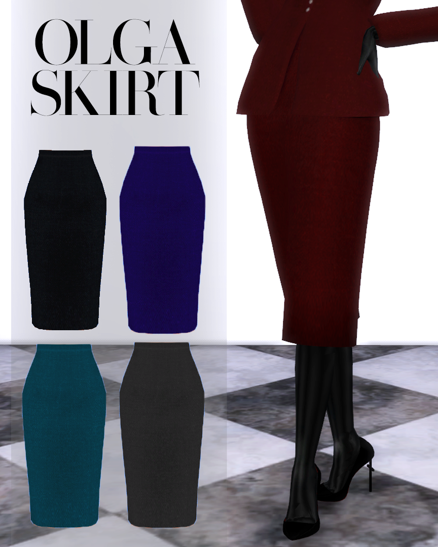 Olga Skirt (Niche Noir Collection) - The Sims 4 Create a Sim - CurseForge