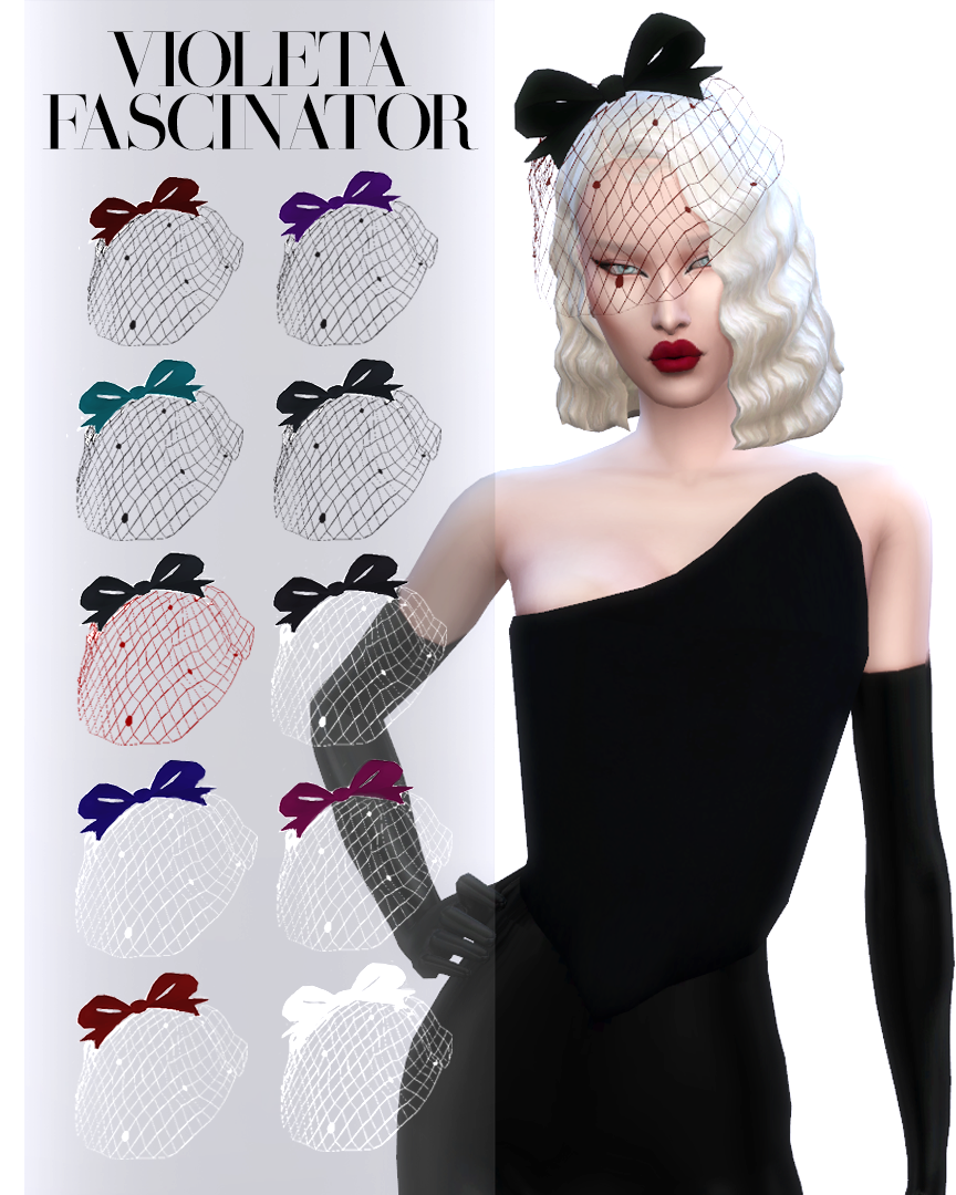 Violeta Fascinator (Niche Noir Collection) - The Sims 4 Create a Sim ...