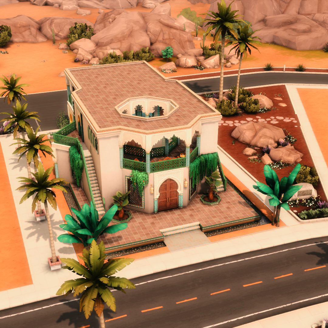 Moroccan Bathhouse | Oasis Springs Spa | Courtyard Oasis Kit - The Sims ...