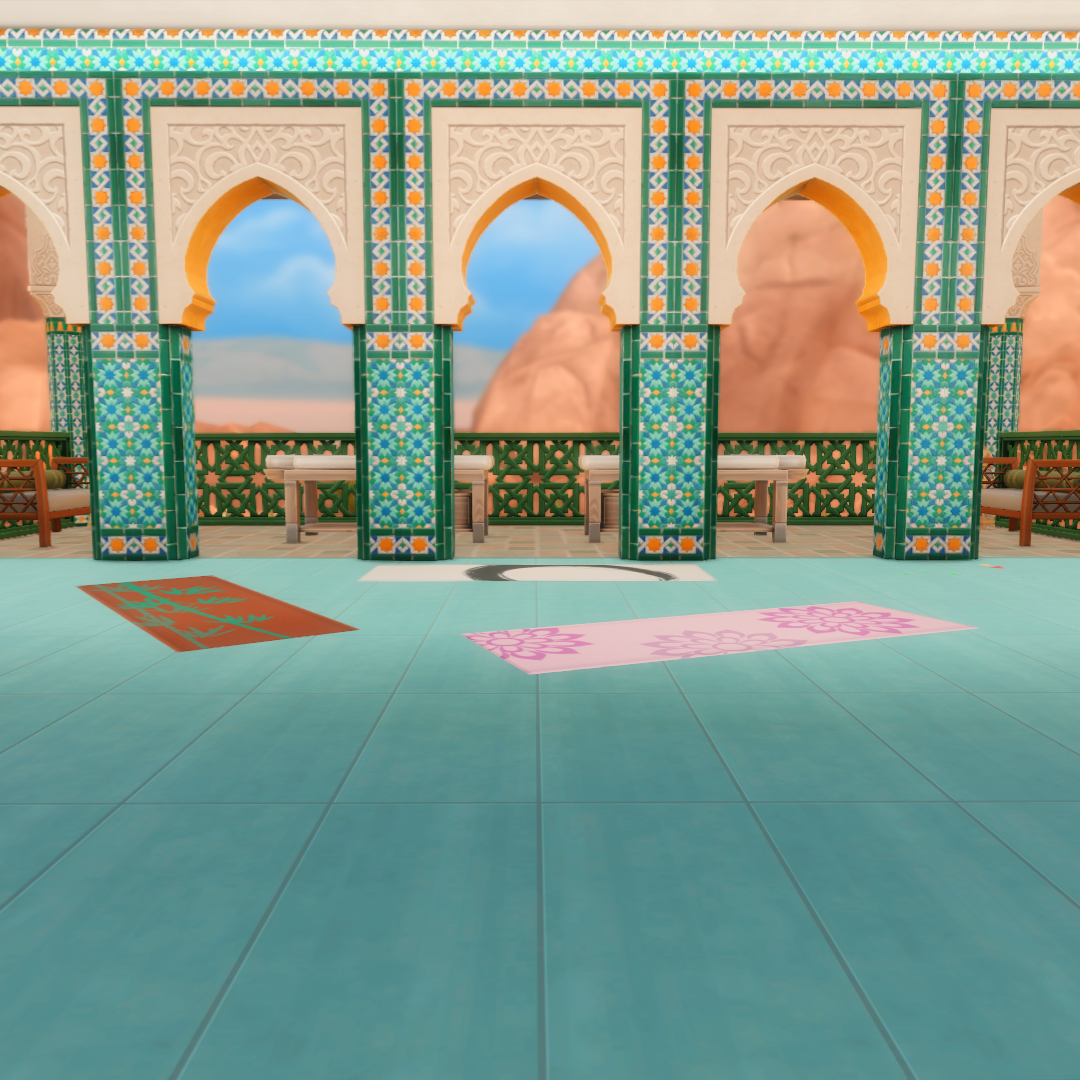 Moroccan Bathhouse | Oasis Springs Spa | Courtyard Oasis Kit - The Sims ...