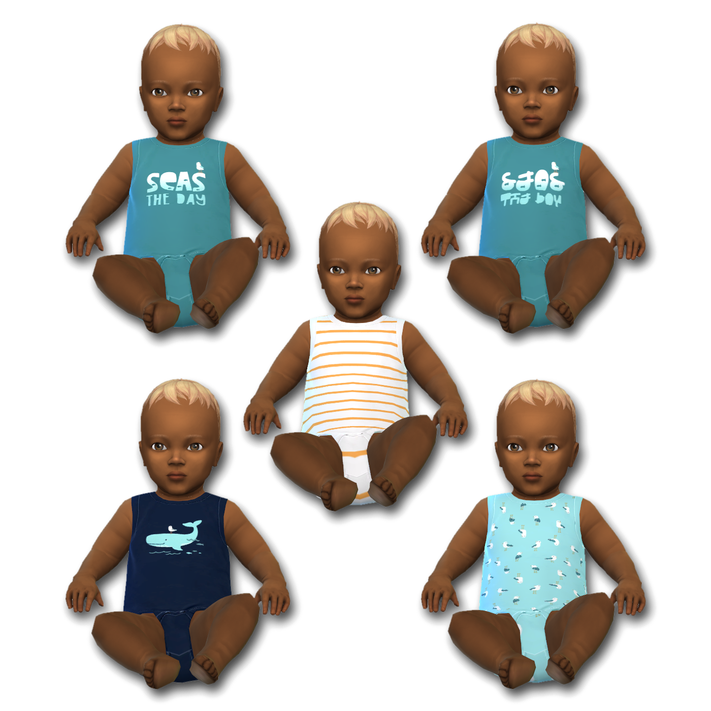 Infant Seas The Day Onesie - The Sims 4 Create a Sim - CurseForge