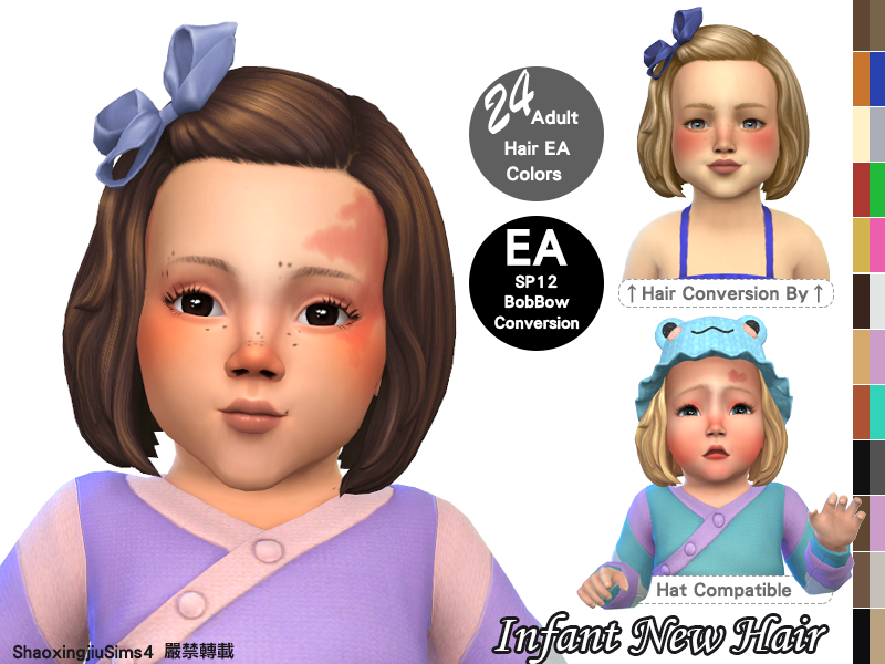 Infant Bob Bow Hair - The Sims 4 Create a Sim - CurseForge