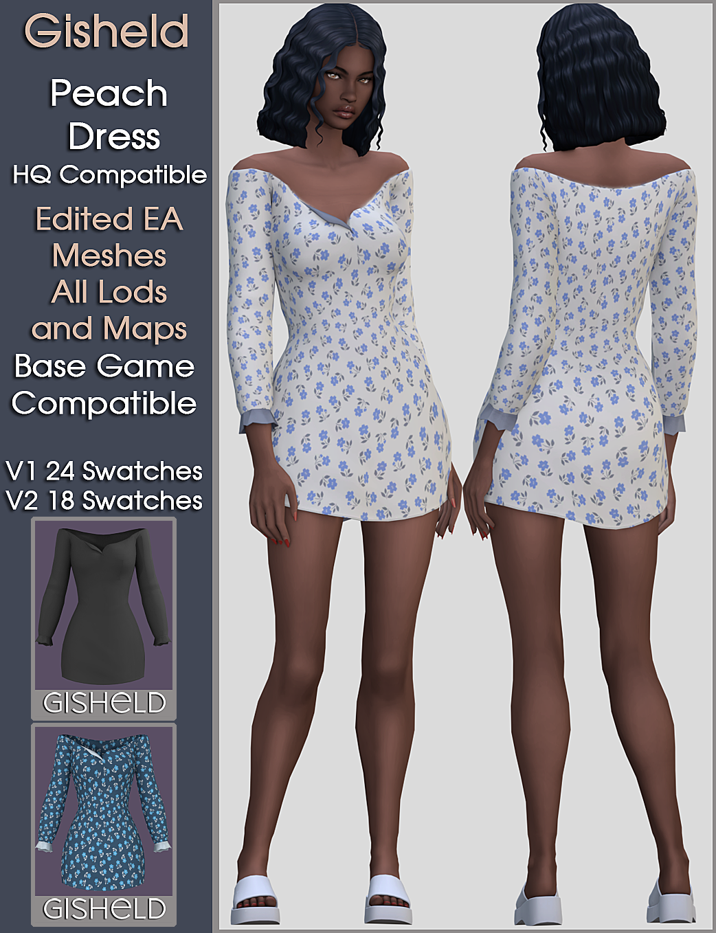 Gisheld Peach Dress - The Sims 4 Create a Sim - CurseForge
