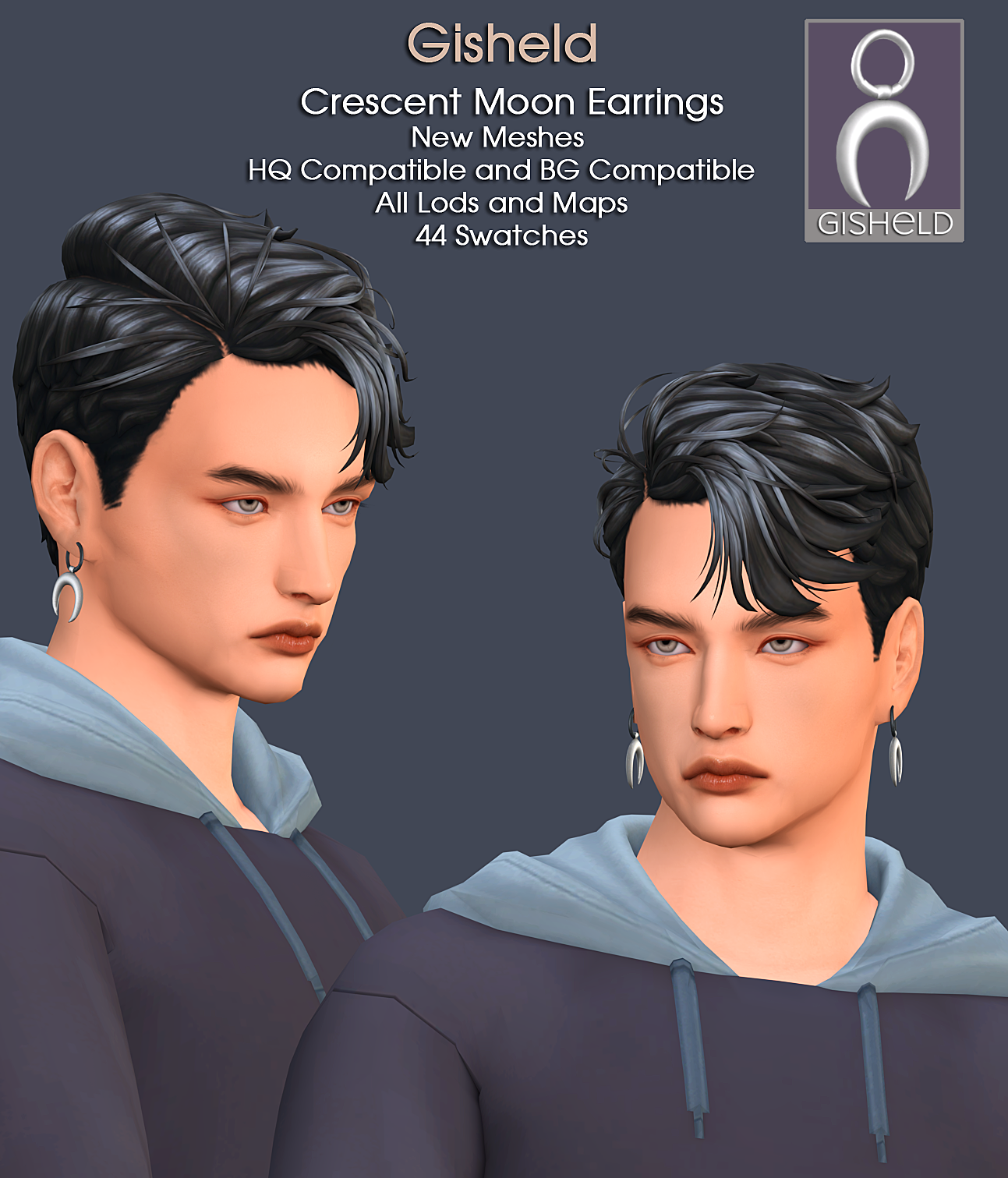 Crescent Moon Earrings - The Sims 4 Create a Sim - CurseForge