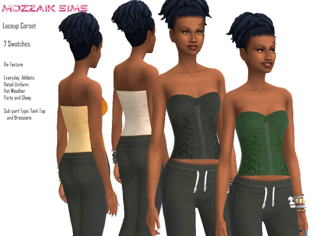 Lace Up Corset Top - The Sims 4 Create a Sim - CurseForge
