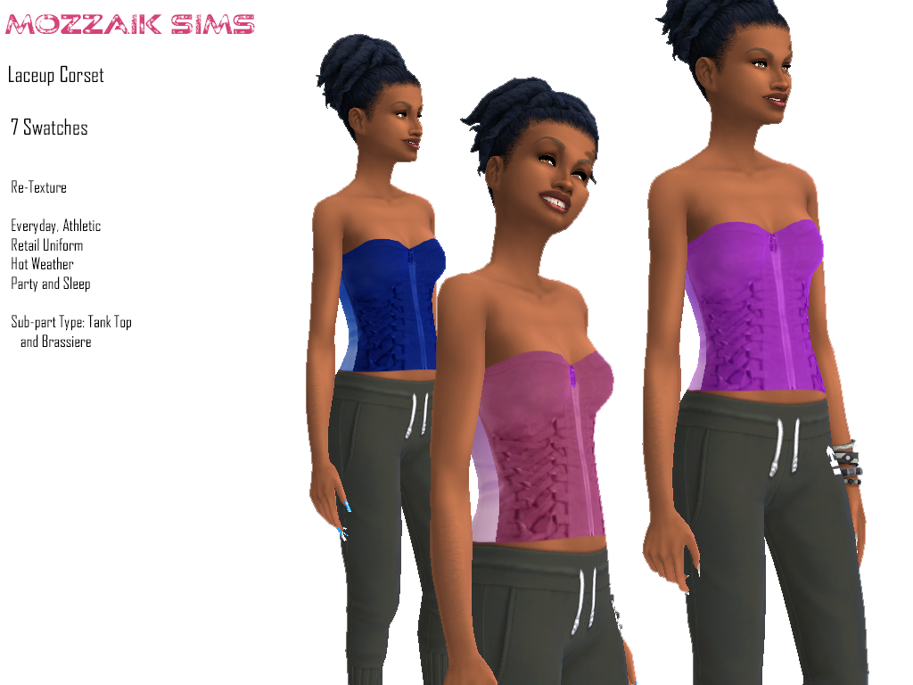 Lace Up Corset Top - The Sims 4 Create a Sim - CurseForge