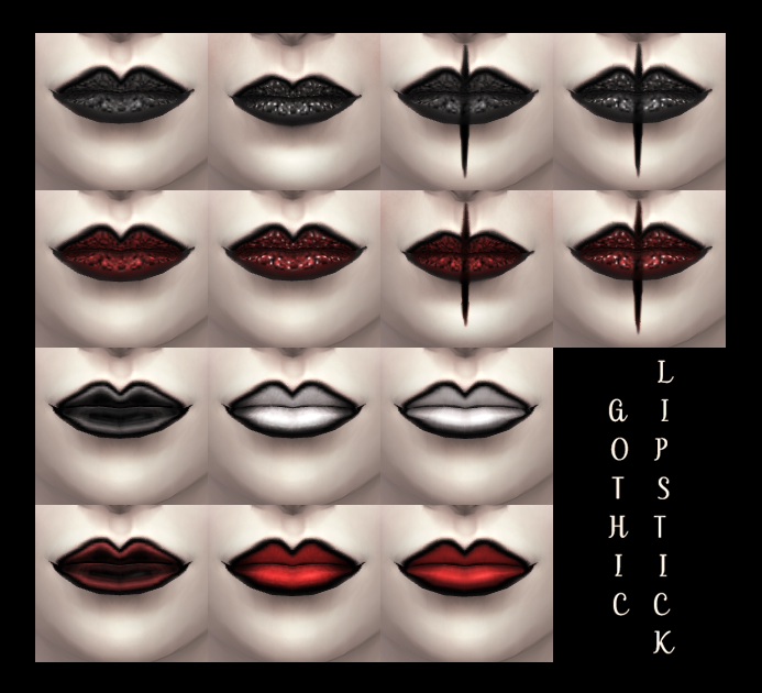 Gothic Makeup Collection - The Sims 4 Create a Sim - CurseForge