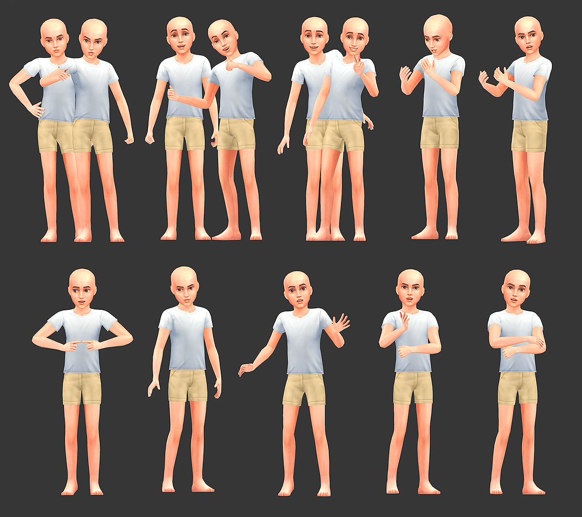 Sims 3 Child Poses