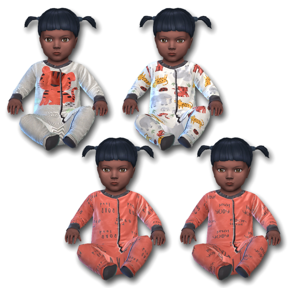 Infant Safari Footie Pajamas - The Sims 4 Create a Sim - CurseForge