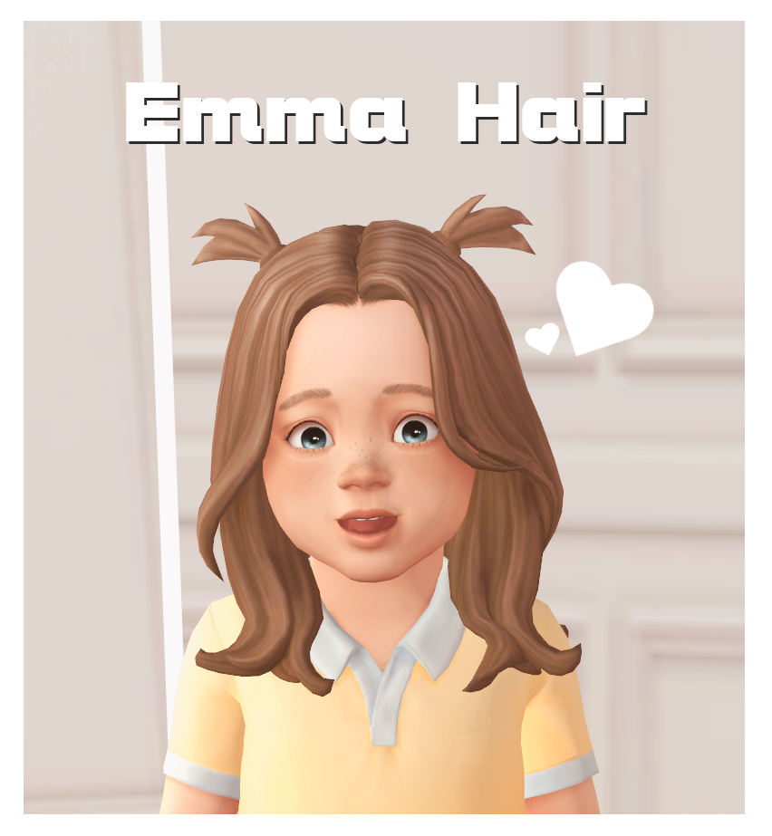 Emdoescc | Emma Hair For Toddlers - The Sims 4 Create a Sim - CurseForge