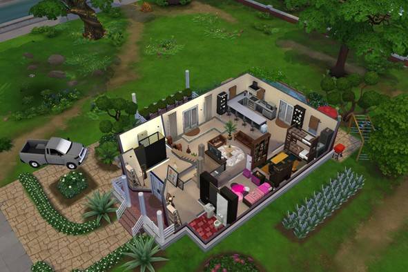 The Big Red Family Home - No cc - The Sims 4 Rooms / Lots - CurseForge