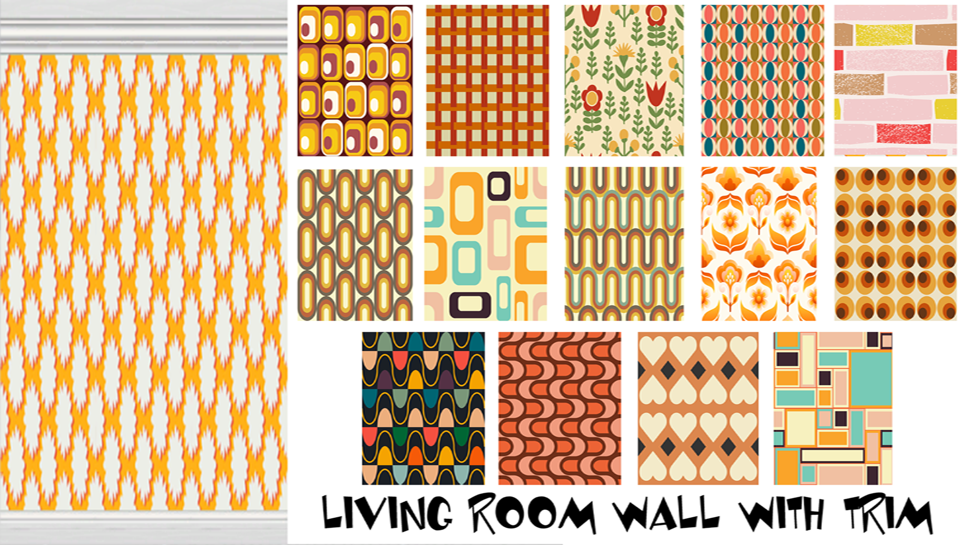 FC-Retro LivingRoom- With Trim Wall - The Sims 4 Build / Buy - CurseForge