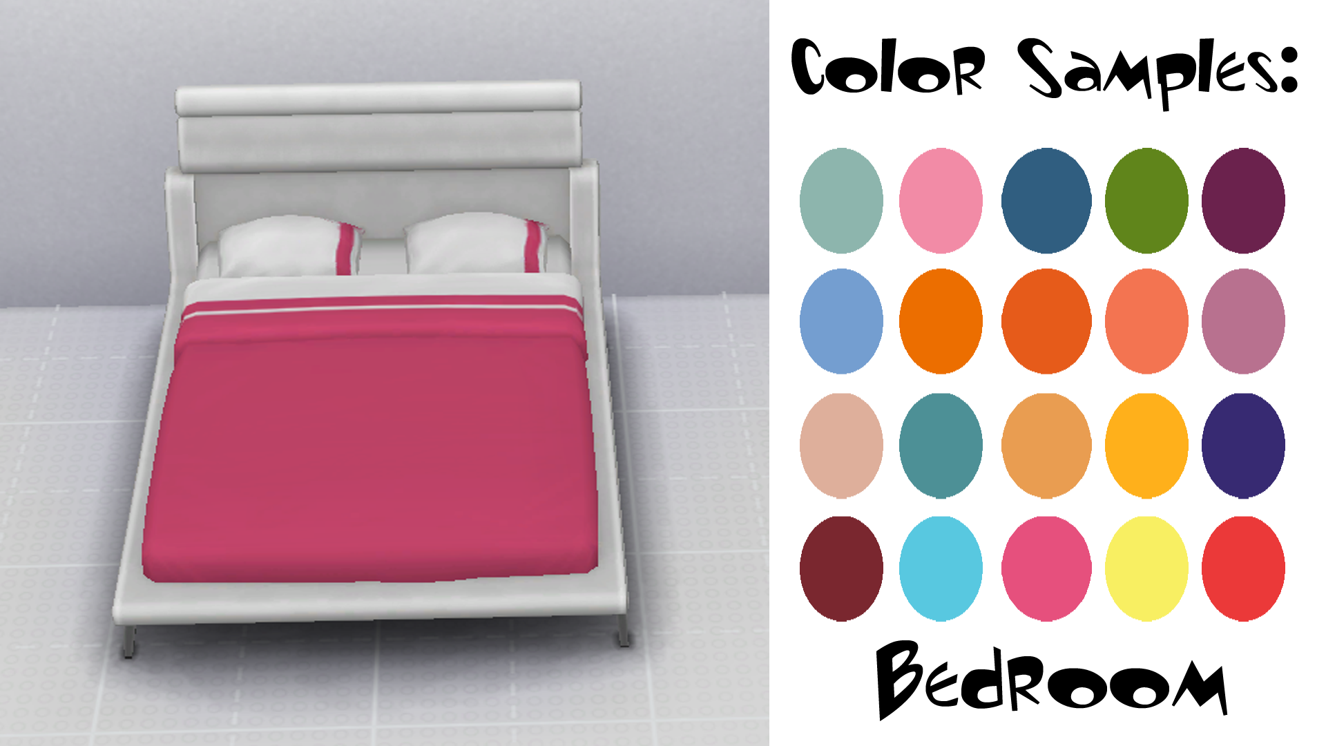 FC- Retro Bedroom- Full Bed - The Sims 4 Build / Buy - CurseForge