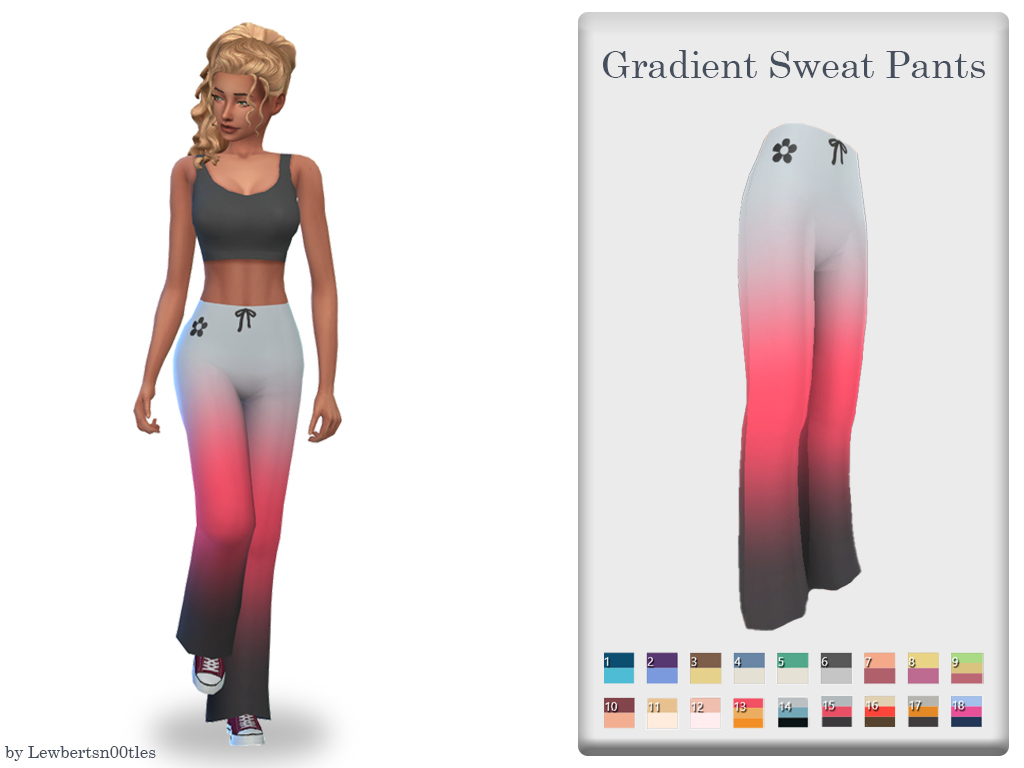 Gradient Sweat Pants - Screenshots - The Sims 4 Create a Sim - CurseForge