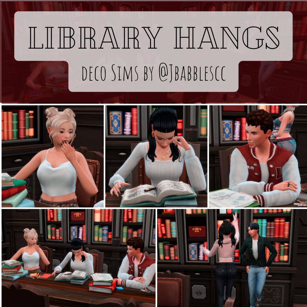 "Library Hangs" Deco Sims - The Sims 4 Build / Buy - CurseForge