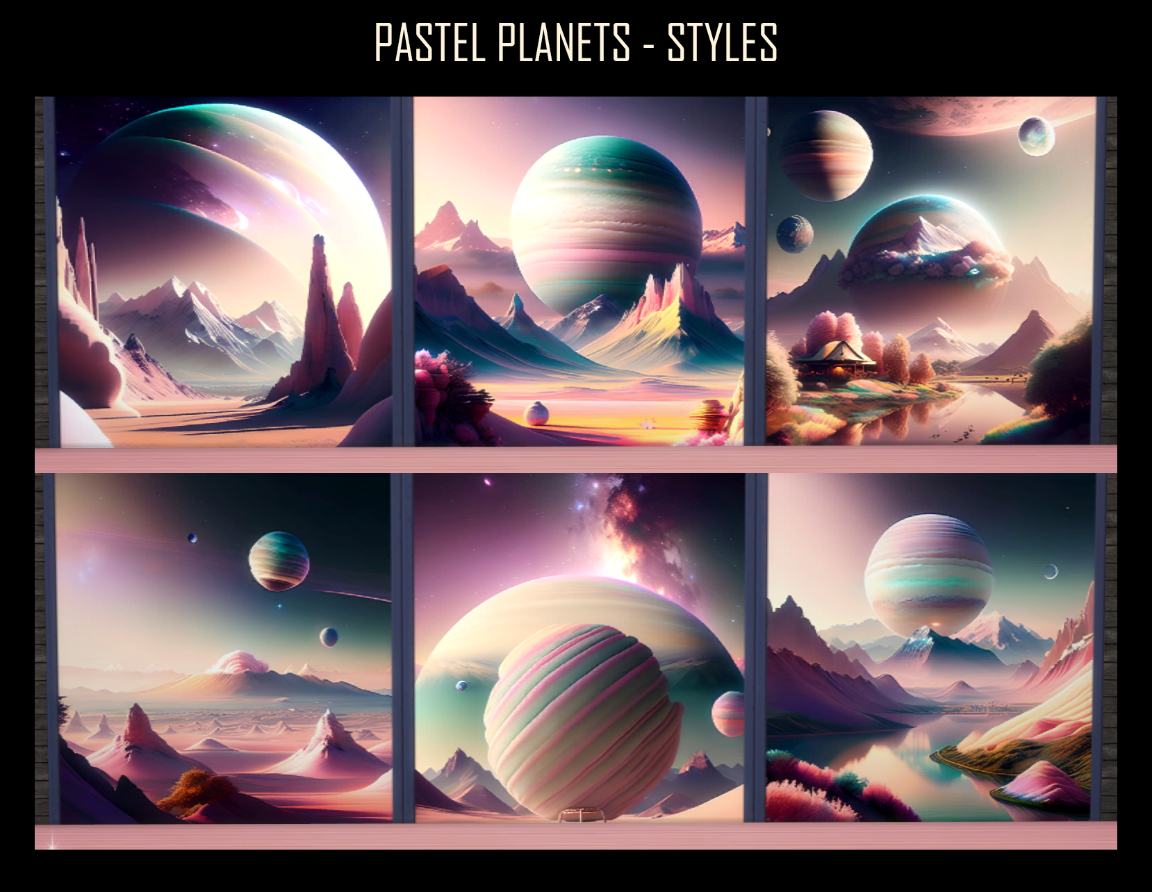 Wallpaper Murals - Pastel Planets - The Sims 4 Build / Buy - CurseForge