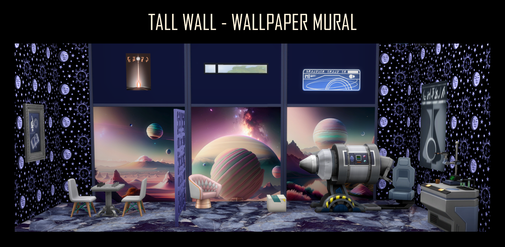 Wallpaper Murals - Pastel Planets - Gallery - The Sims 4 Build / Buy ...