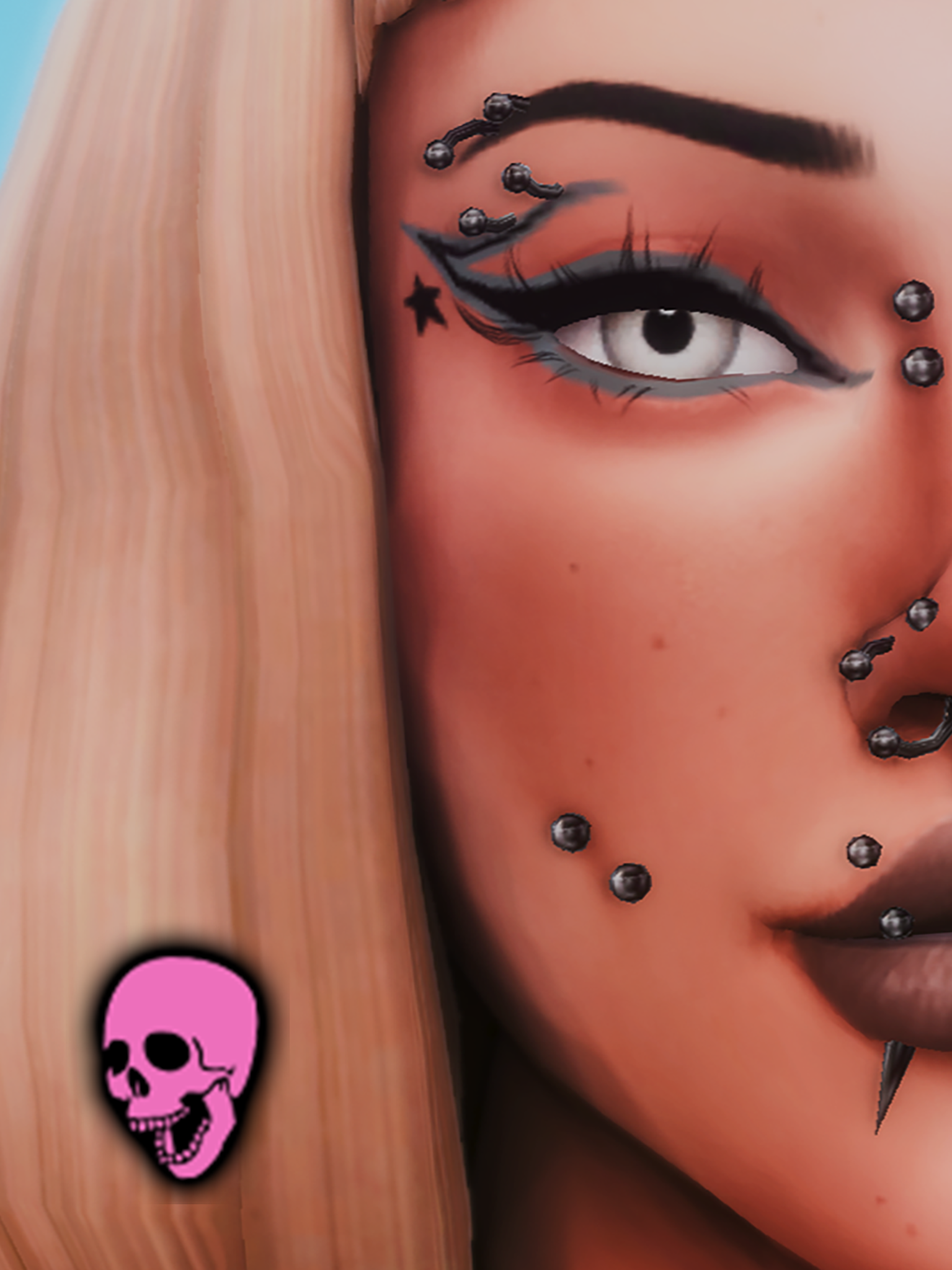 Neon Punk - a makeup set - The Sims 4 Create a Sim - CurseForge