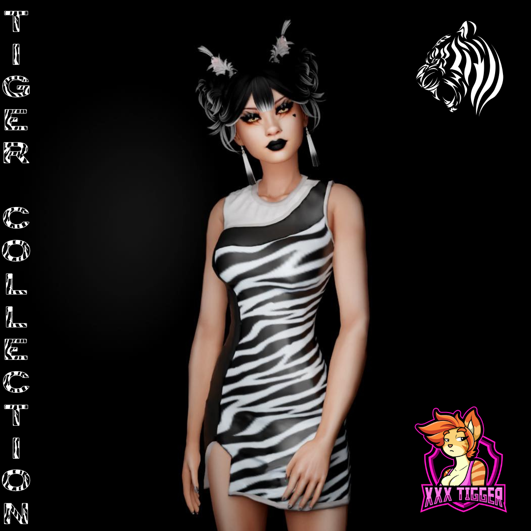 Tiger Collection Dress 3 - The Sims 4 Create a Sim - CurseForge